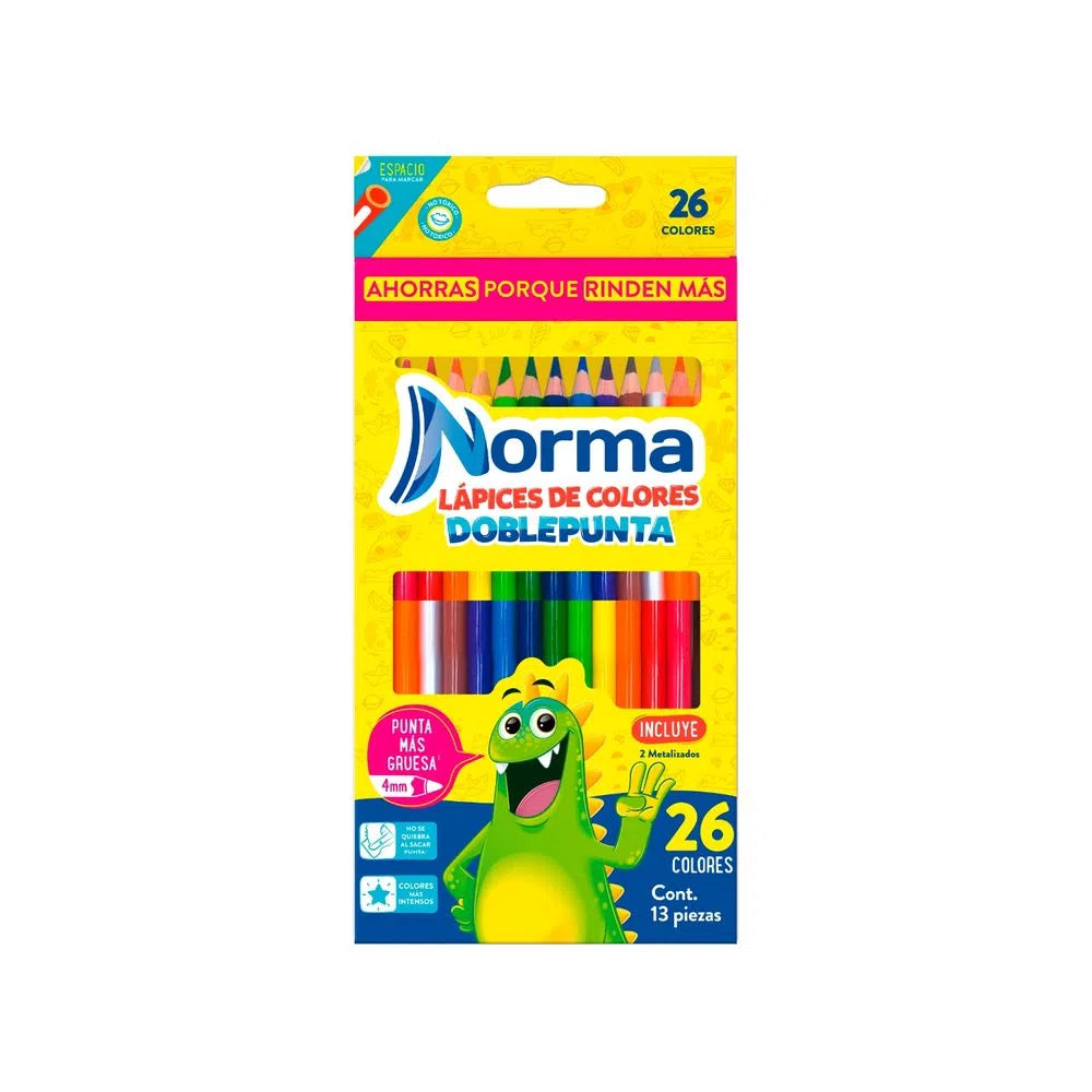 Colores Doble Punta 13/26 Bicolor Norma